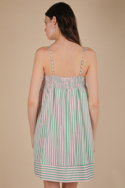 Smocking Detail Striped Mini Sundress – C'est La Vie